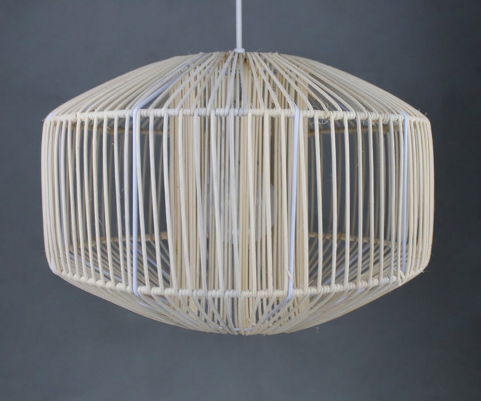 New Hand Make Rattan Pendant Lights-rope Lighting-rustic | Etsy