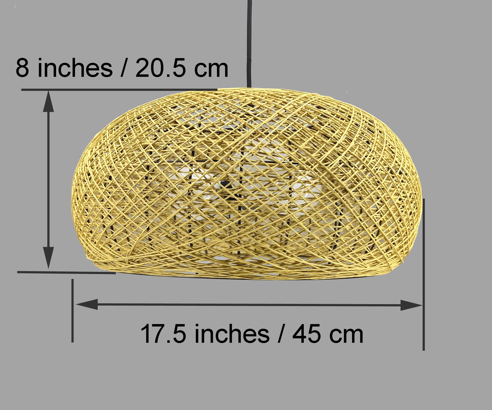 Hand Woven Hemp Rope Pendant Light Room Ceiling Lighting | Etsy