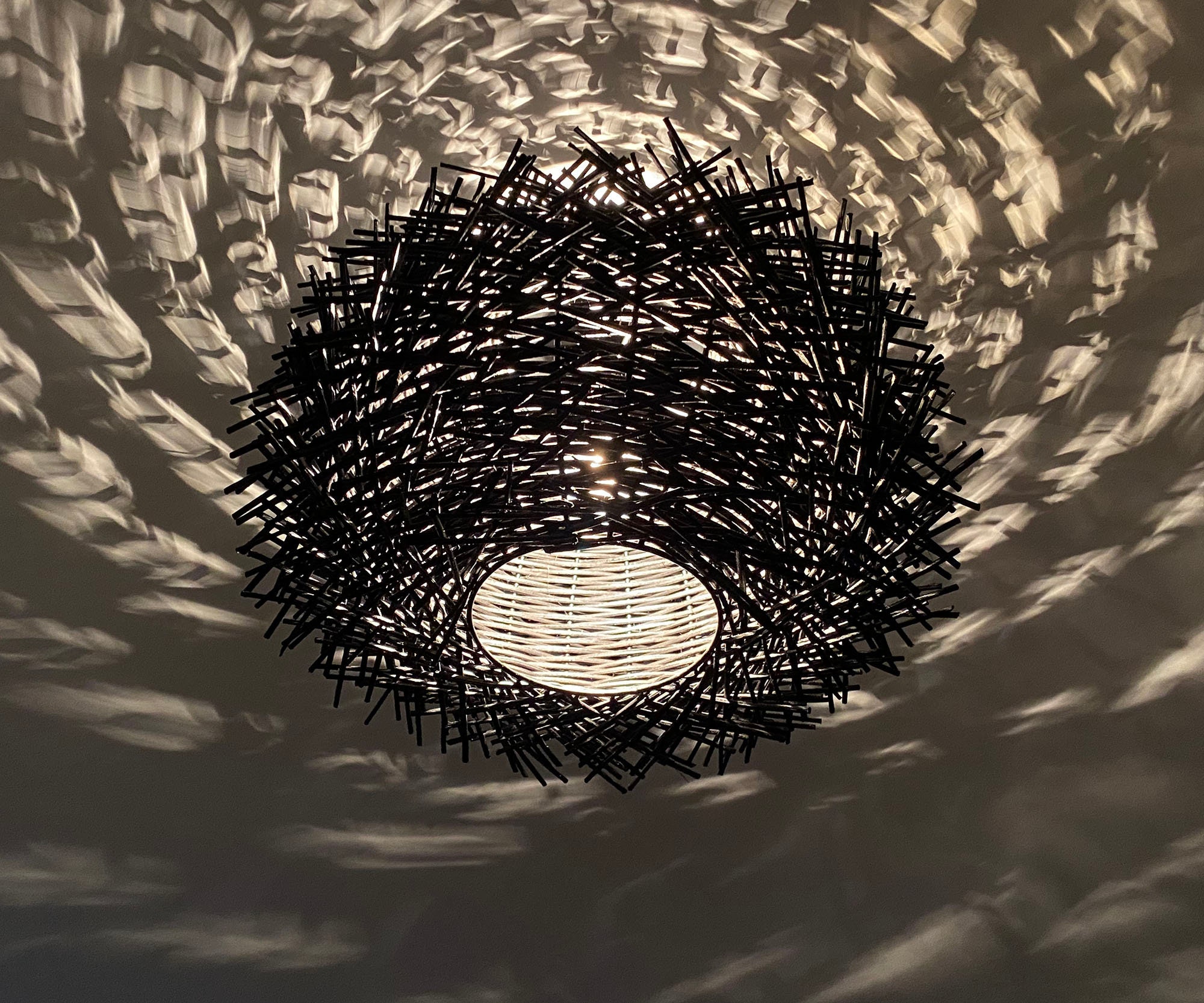 Rattan Bird Nest Flush Mount Fixture Diameter 40 Cm / - Etsy Canada