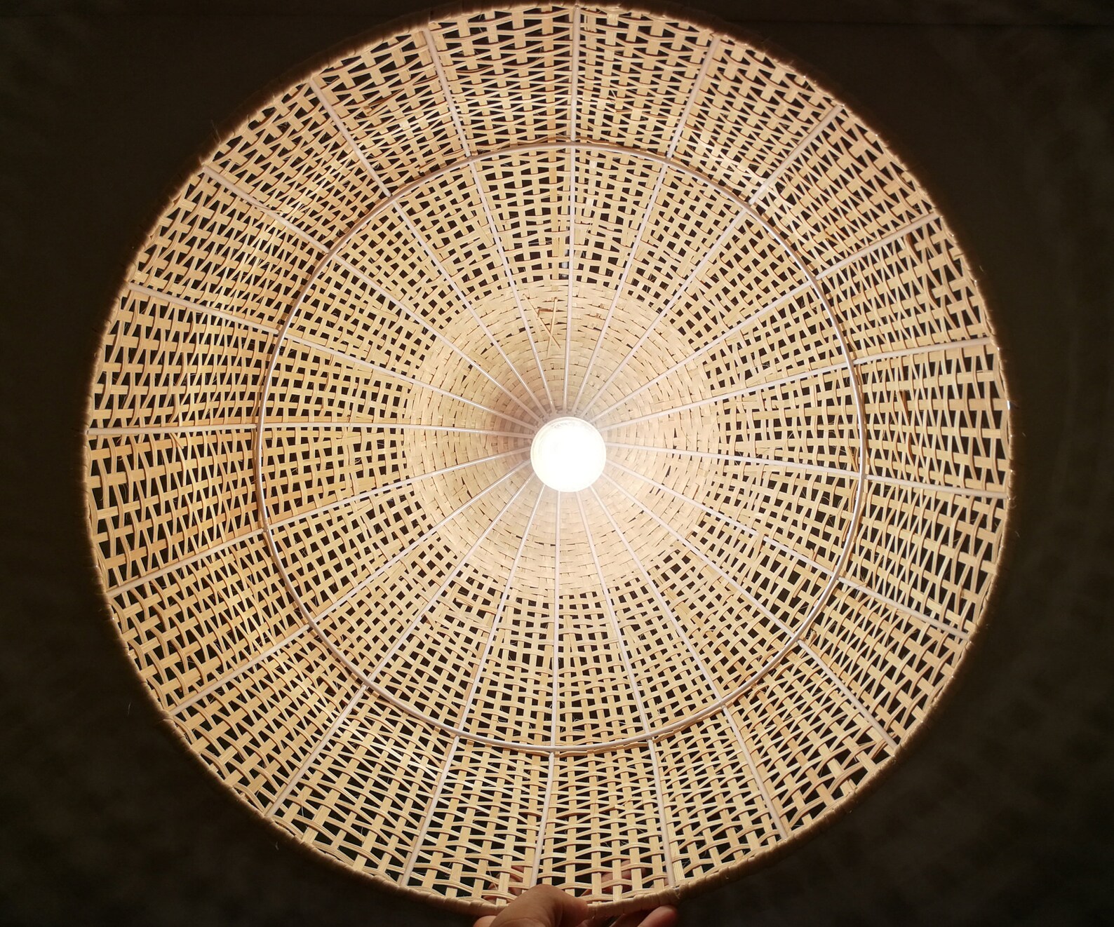 Rattan Pendant Light - Bell-shaped Woven Bamboo Lighting (15.7'') - Etsy