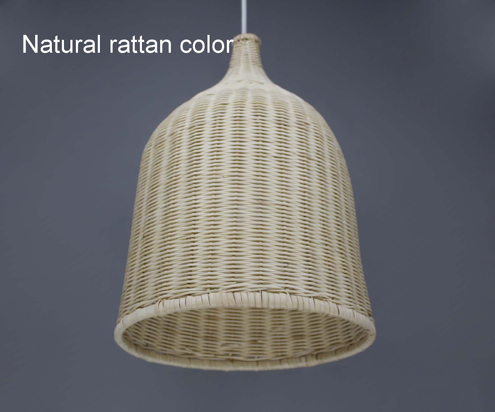 Brown Basket Rattan Pendant Light - Vintage Lighting - Brown Shade or ...