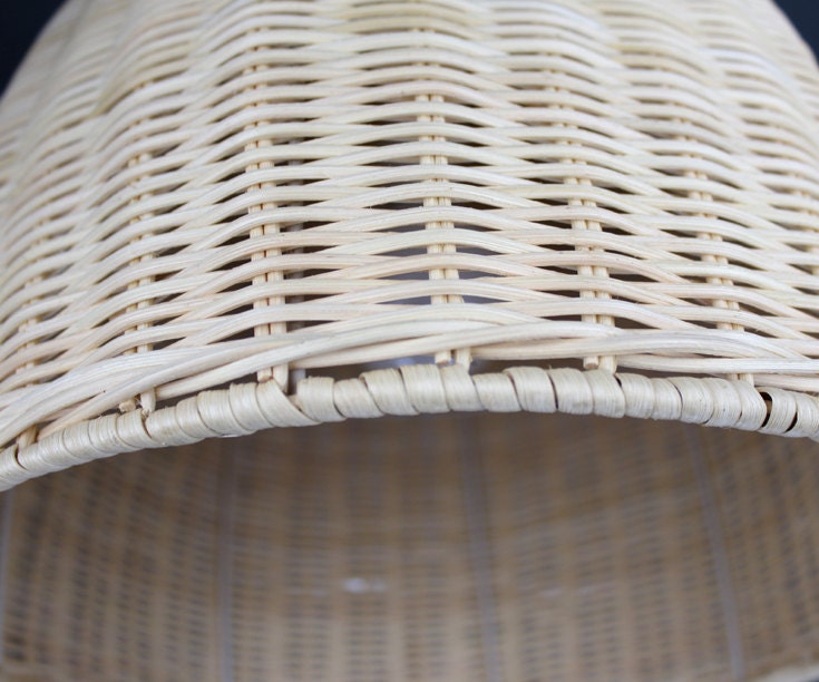 One Rattan Basket Pendant Light With One Lampholder Rattan | Etsy