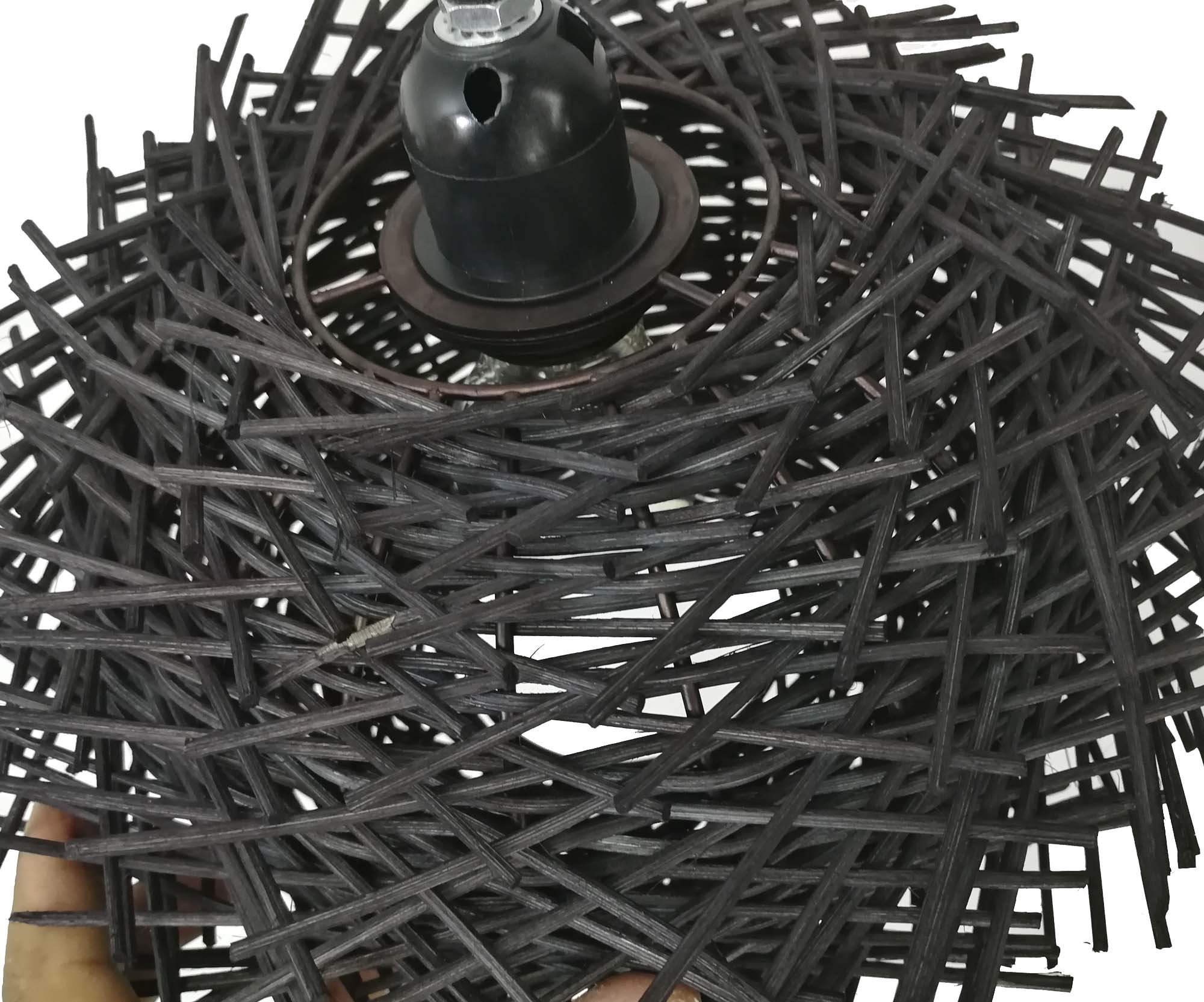 Black Rattan Bird Nest Pendant Light Bird Nest Lighting | Etsy