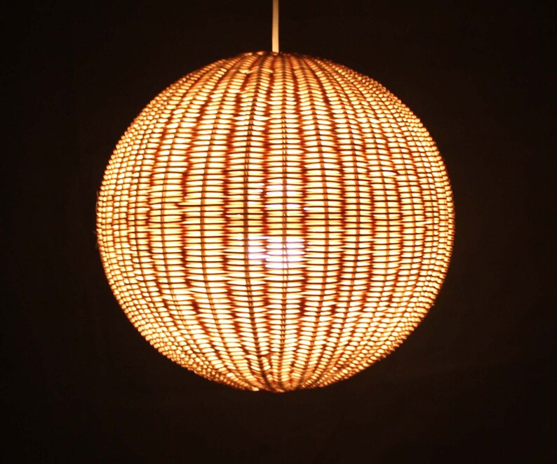 Spherical Rattan Lighting Fixtures Rattan Global Lighting - Etsy