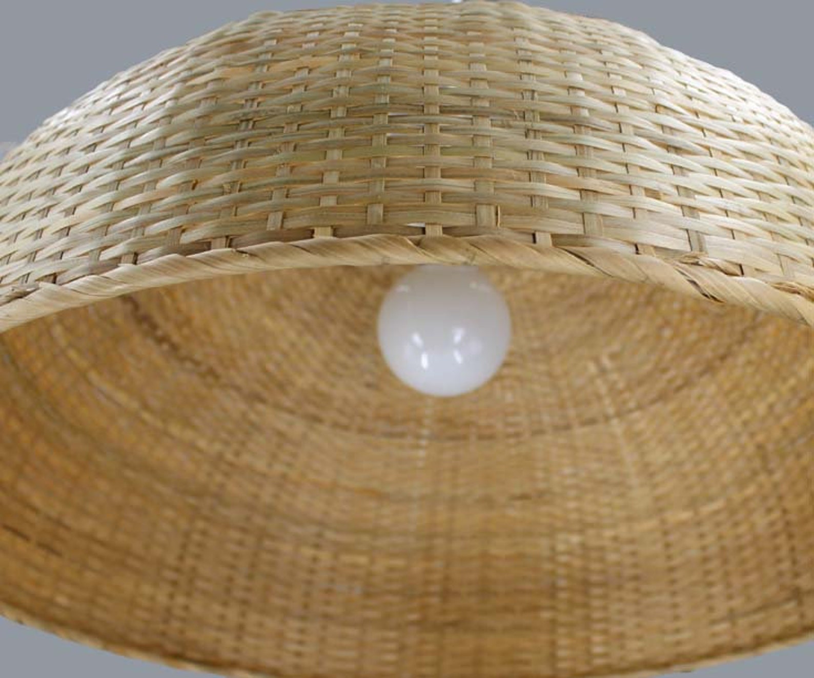 Handmade Bamboo Pendant Light: Rustic Woven Chandelier - Etsy