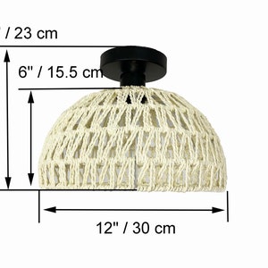 Beige or Light Brown or White or Black Paper Rope Semicircle Shaped ...