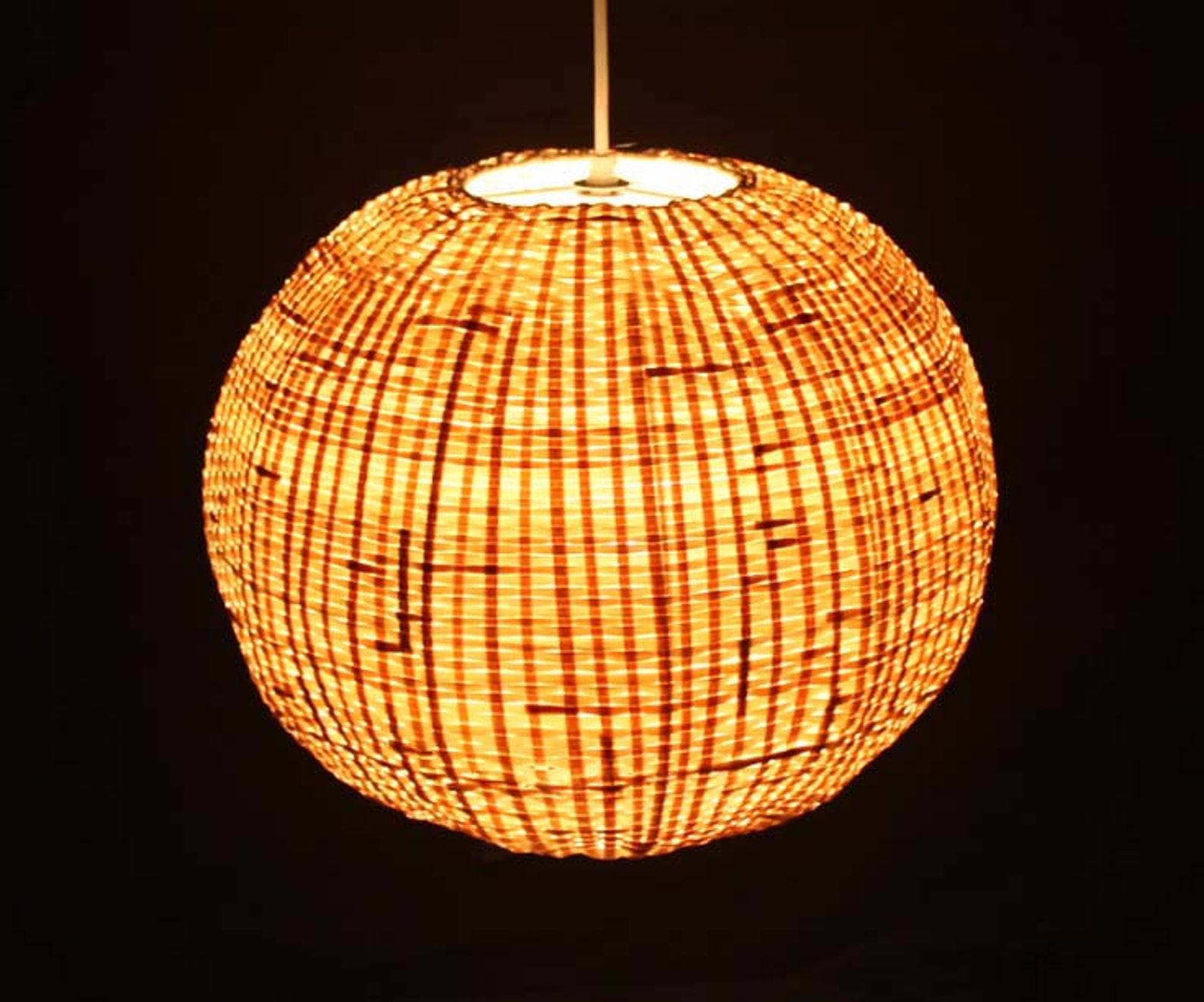 Bamboo Sphere Pendant Lights-bamboo Lamps-rustic - Etsy