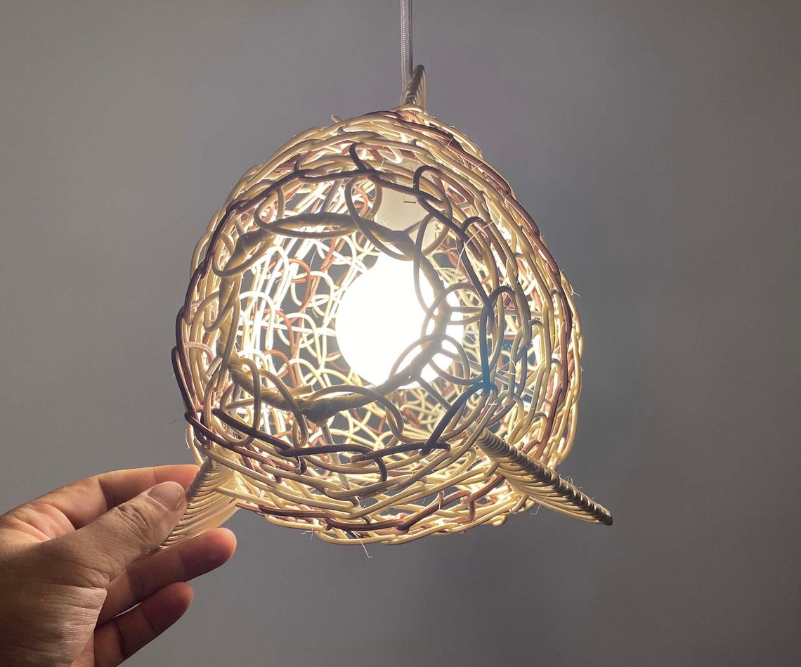 Handwoven Fish Shaped Rattan Pendant Lights Fish Lighting - Etsy