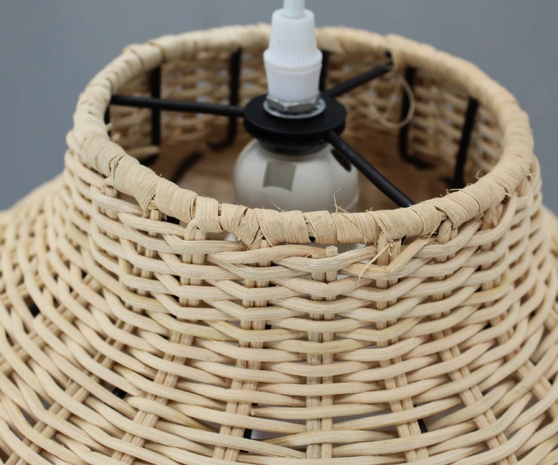 Handmade Rattan Pendant Light Rustic Lighting Rattan - Etsy