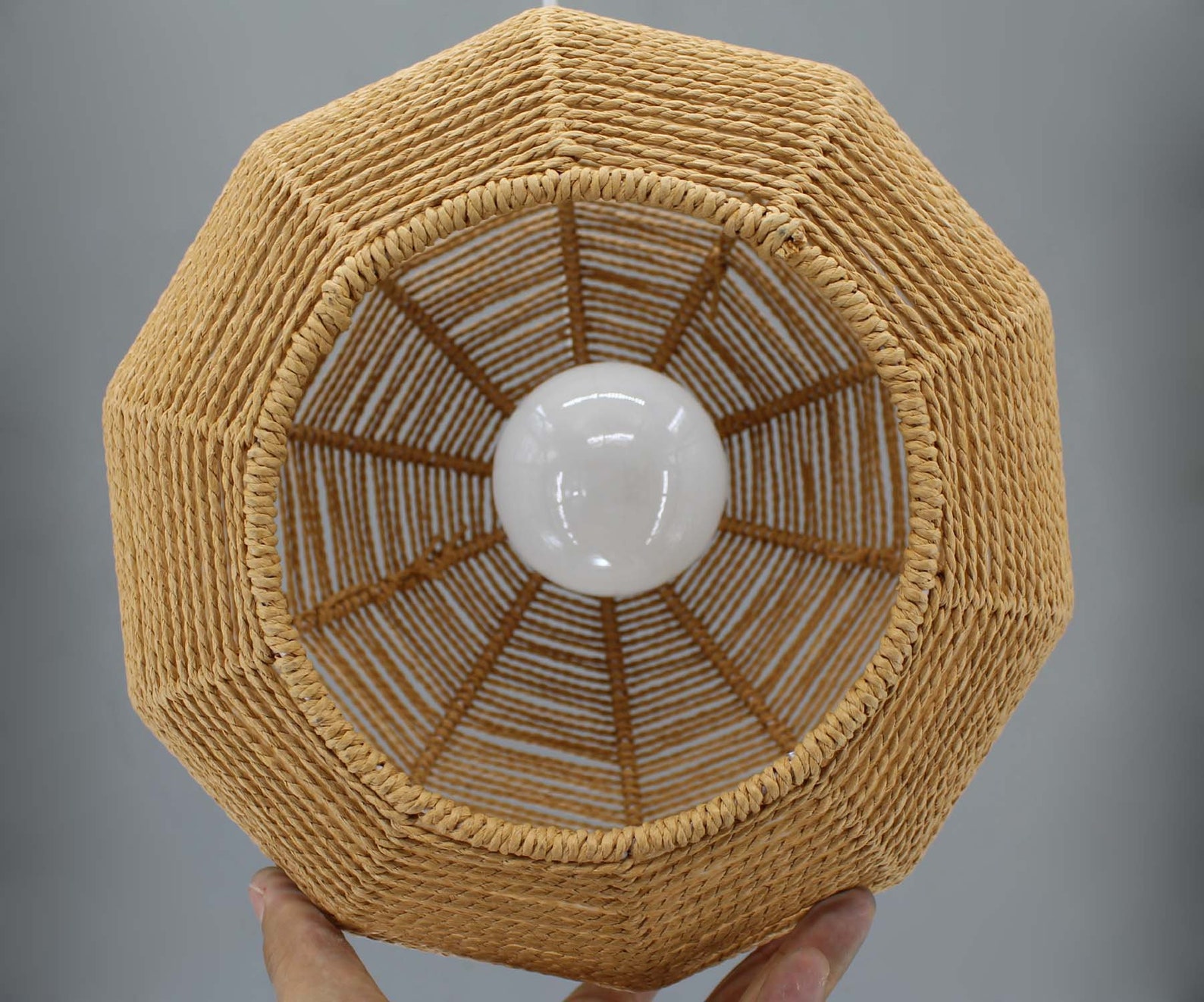 Light Brown Paper Rope Pendant Light Hand Woven Rope - Etsy