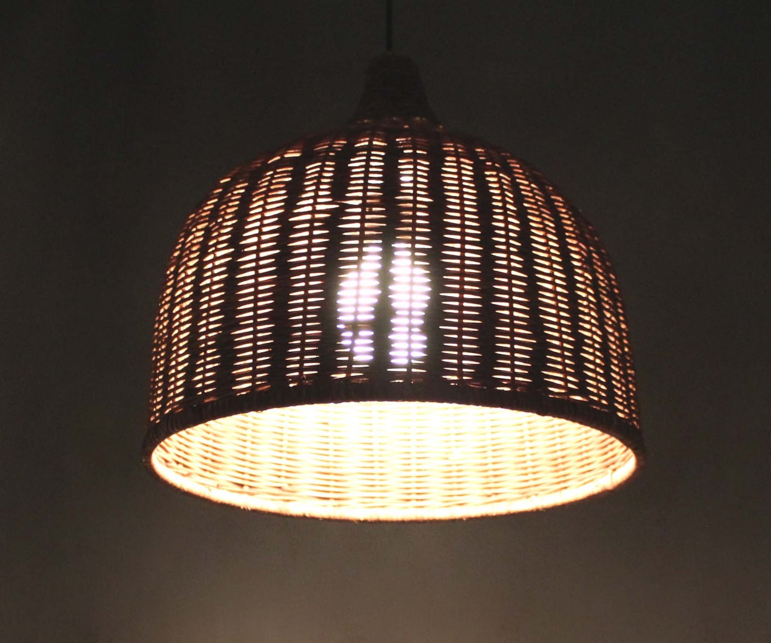 Brown Basket Rattan Pendant Lights Shade's Diameter 35cm - Etsy