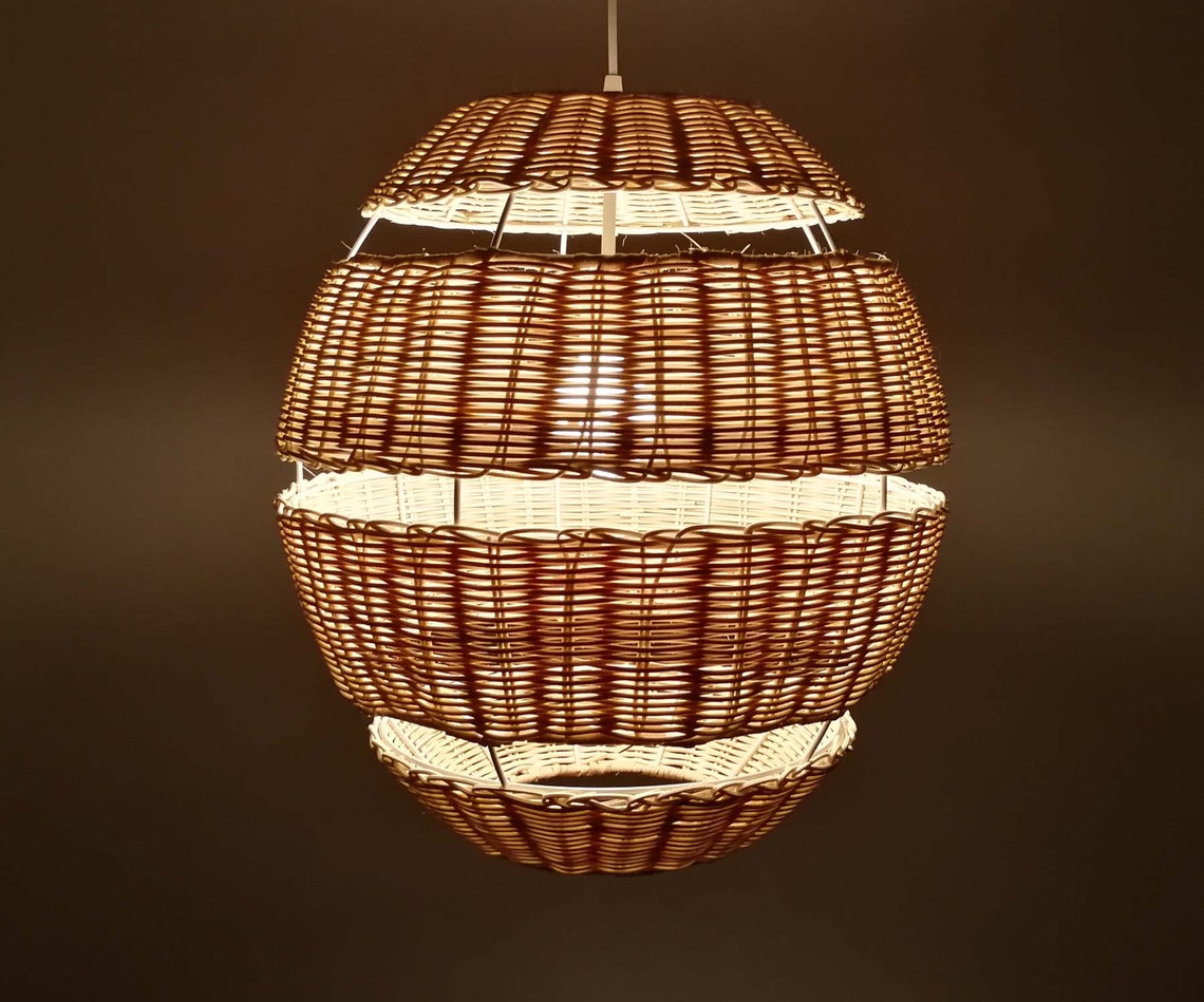 Viwei NEW Creative Elliptical Shape Pendant Light - Rattan Pendant ...