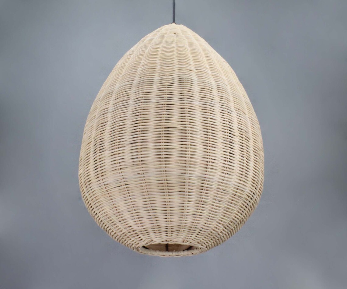 Water-drop Shaped Rattan Pendant Light - Rattan Lighting - Decorative ...
