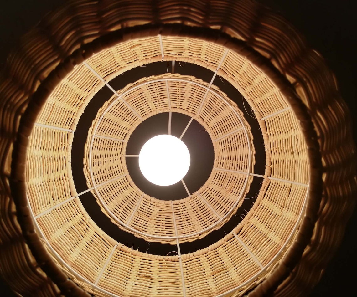 Viwei NEW Creative Elliptical Shape Pendant Light - Rattan Pendant ...