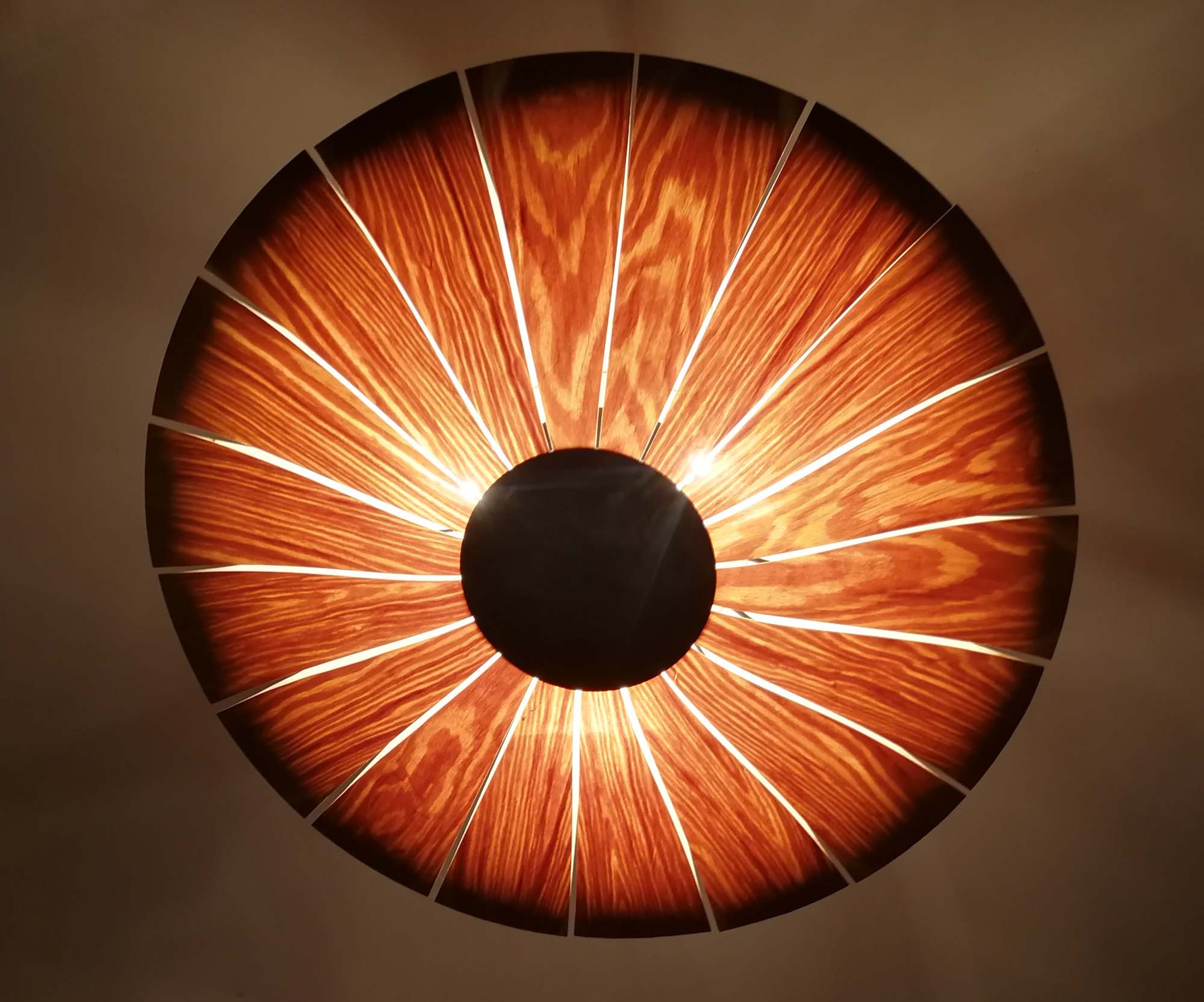 Circular Shape Wooden Paper Pendant Light Diameter 54 Cm / | Etsy