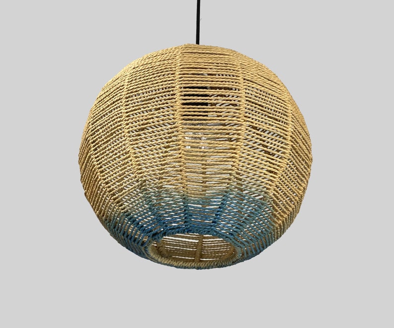 Light Brown Paper Rope Pendant Light Hand Woven Rope - Etsy