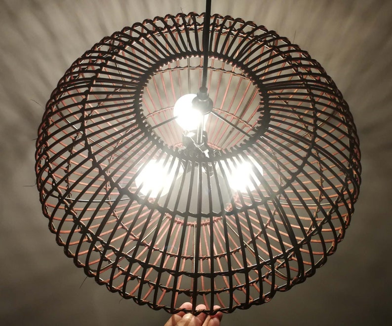 Oval Rattan Pendant Light Brown / Black / Natural Rattan - Etsy