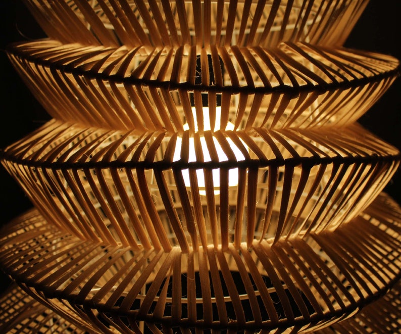 Creative Tower Rattan Pendant Lighting custom Make It in | Etsy