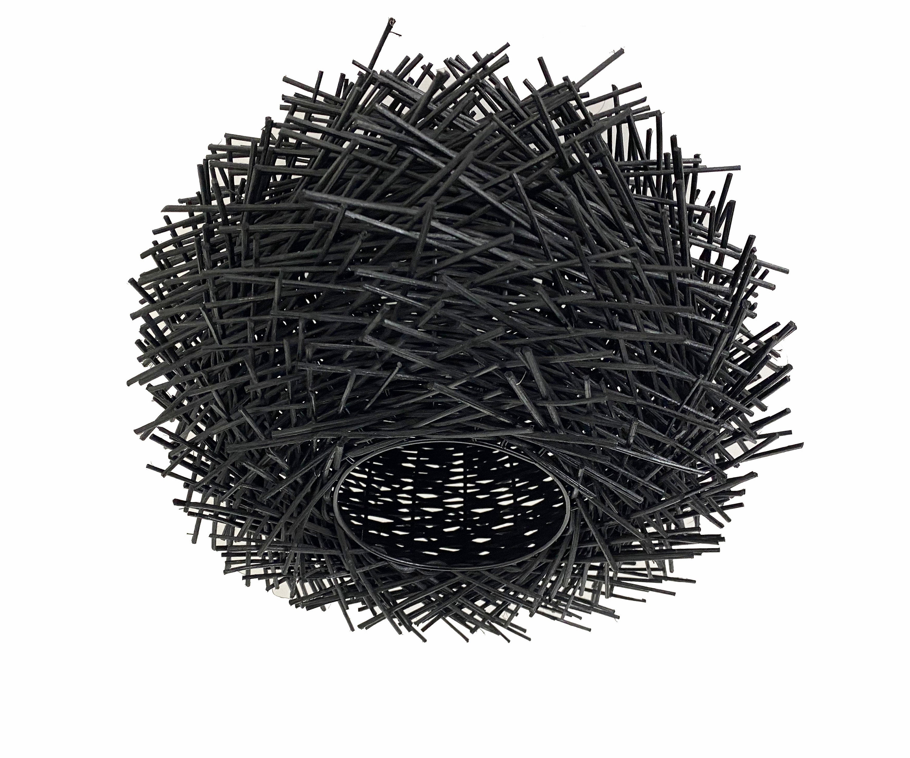 Rattan Bird Nest Flush Mount Fixture Diameter 40 cm / | Etsy