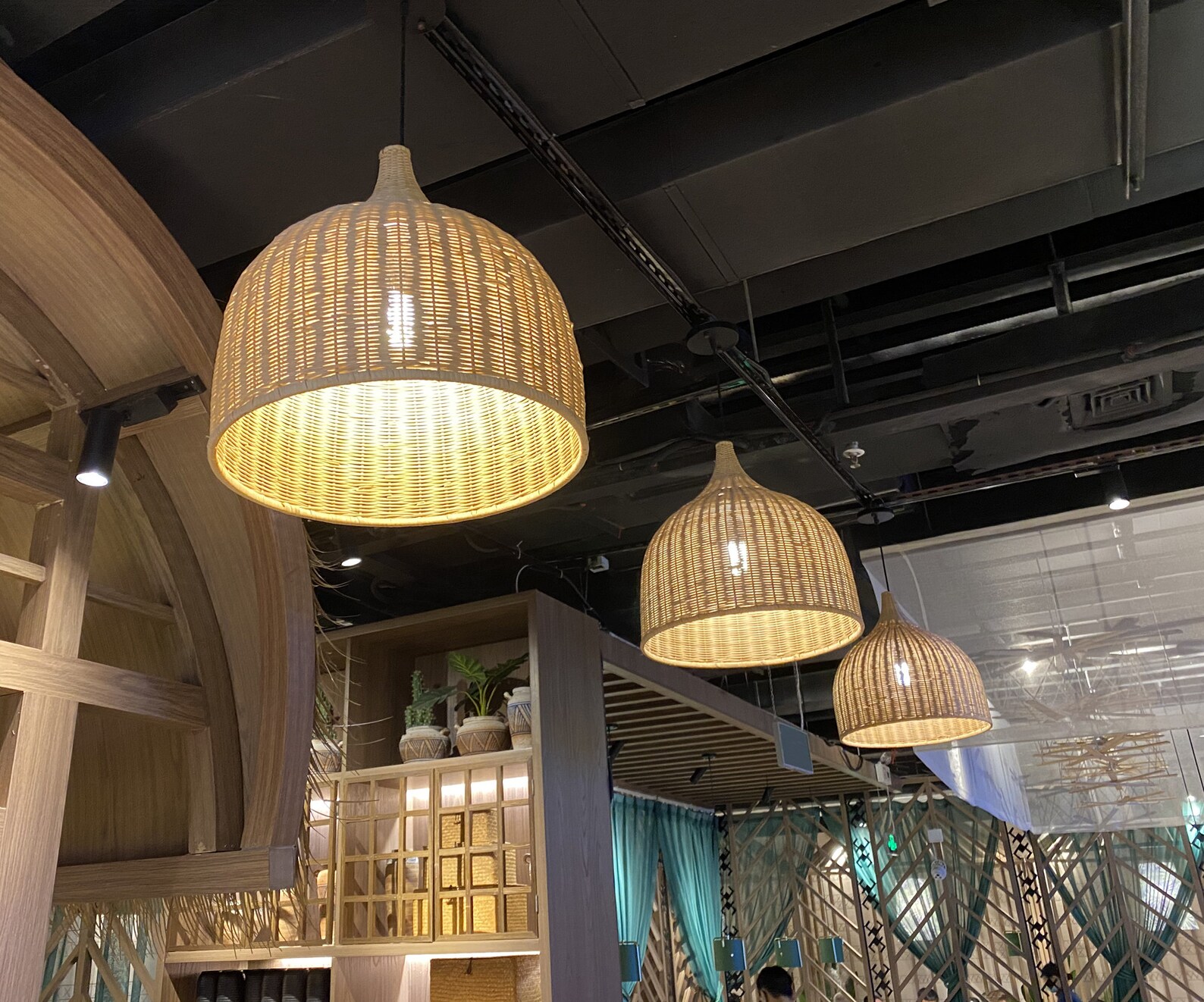 Woven Rattan Pendant Light - Natural Basket Lamp Shade - Etsy