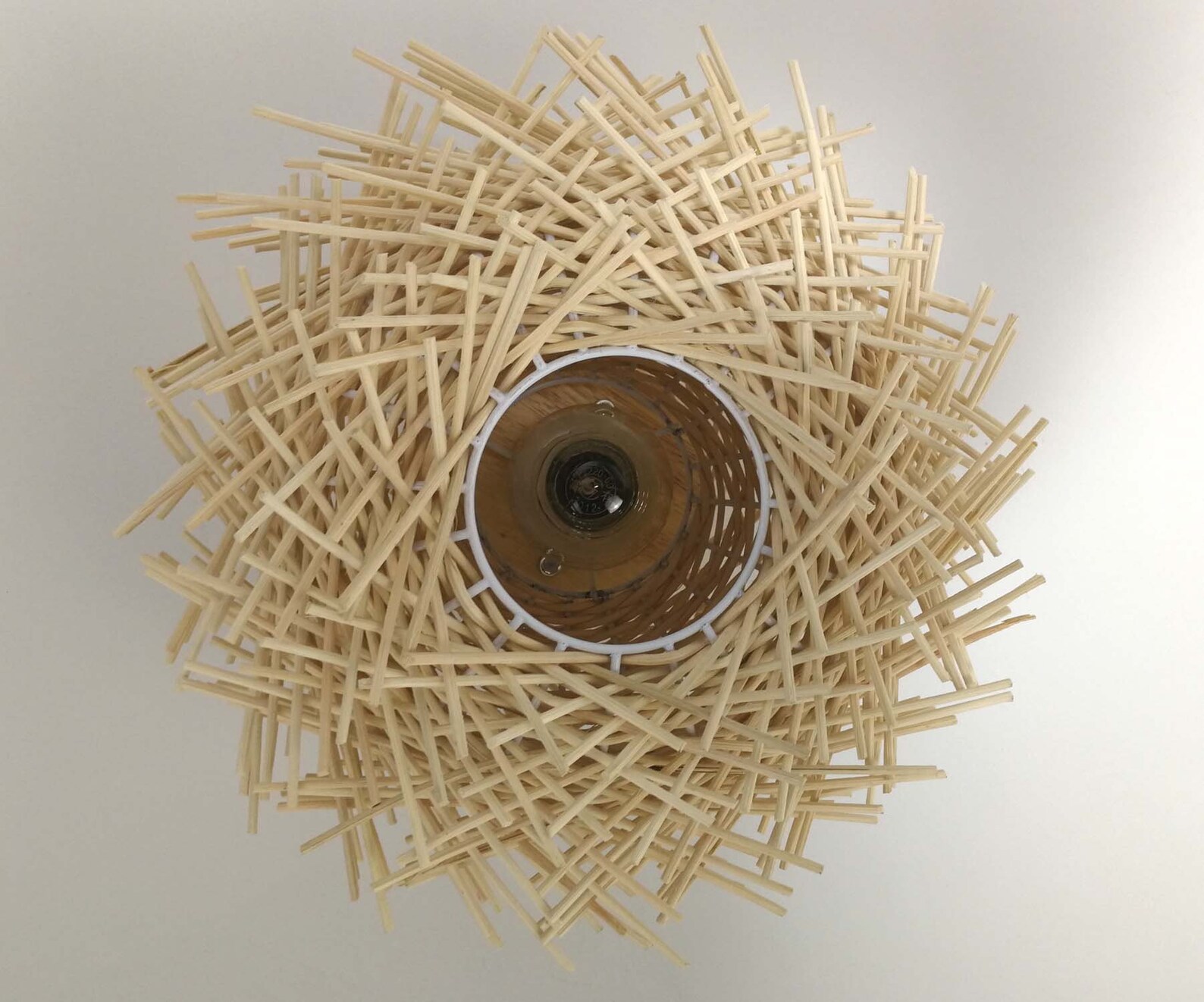 Natural Rattan Bird Nest Flush Mount Fixture Diameter 30 Cm - Etsy