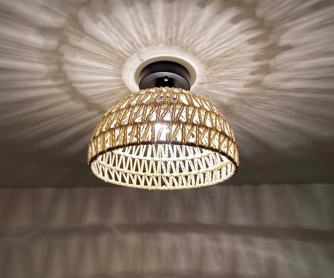 Beige or Light Brown or White or Black Paper Rope Semicircle Shaped ...