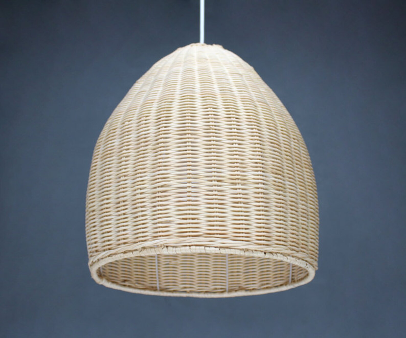 One Rattan Basket Pendant Light With One Lamp Holder - Rattan Bell ...