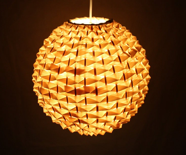 Diameter 13.7 Inches-bamboo Sphere Pendant Lighting-bamboo | Etsy