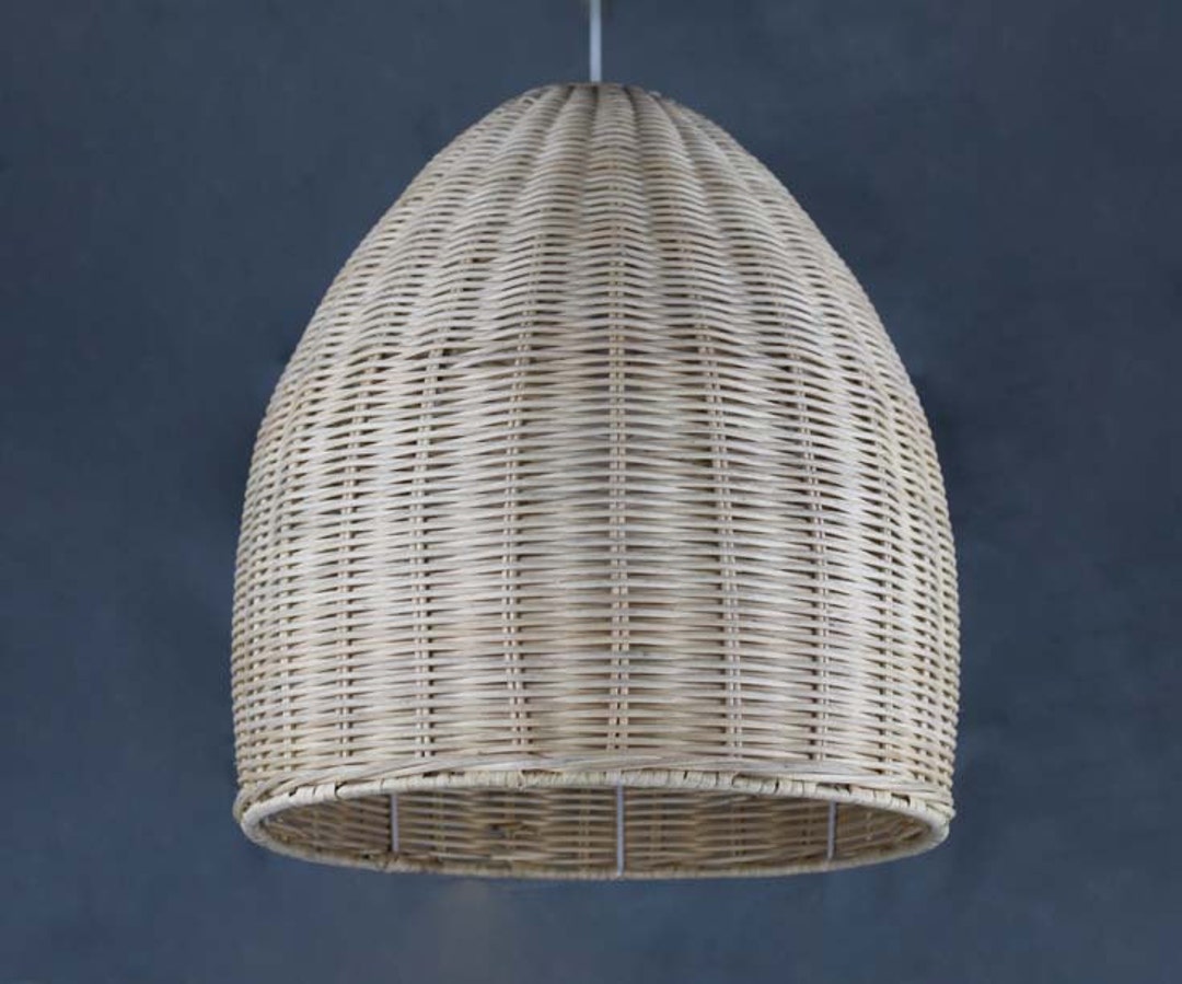 Handwoven Rattan Pendant Lamp,rattan Basket Pendant Light,kitchen ...