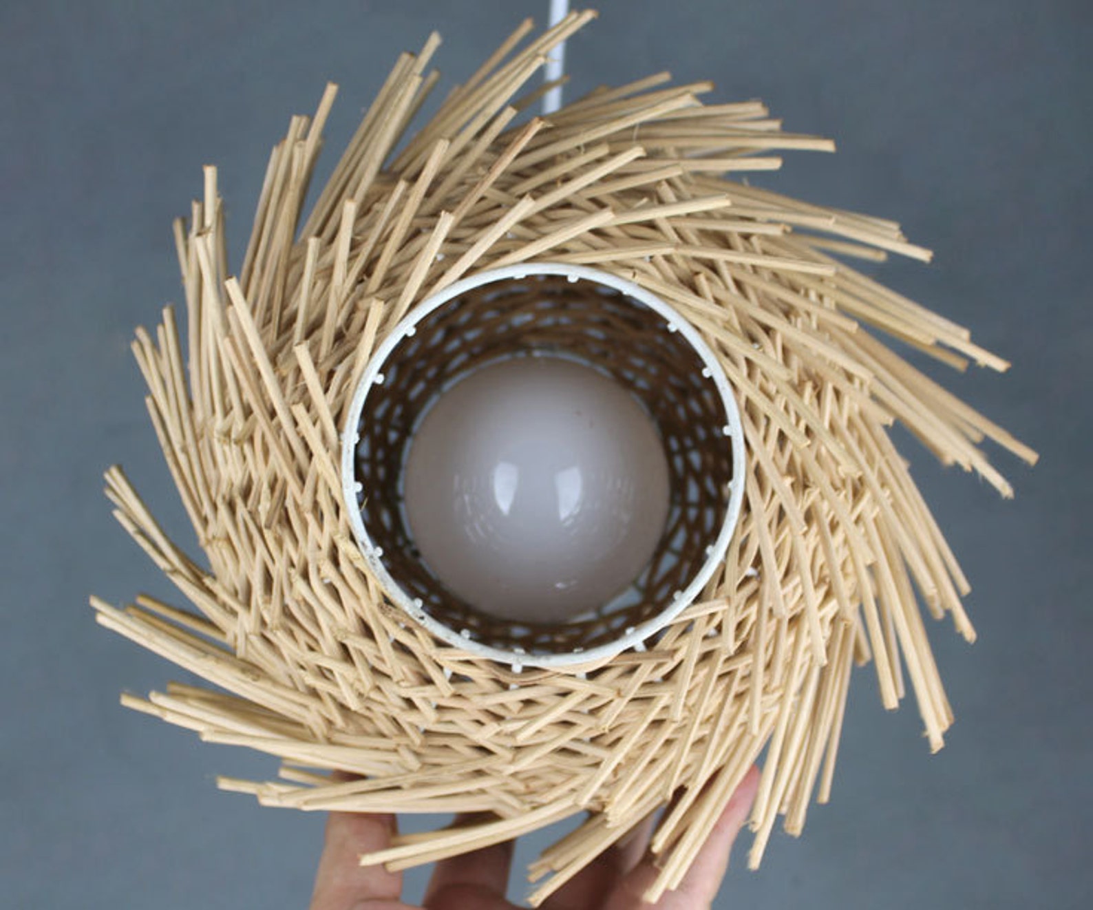 Max Diameter 9.4 Inches Hand-woven Wavy-shaped Rattan Bird - Etsy