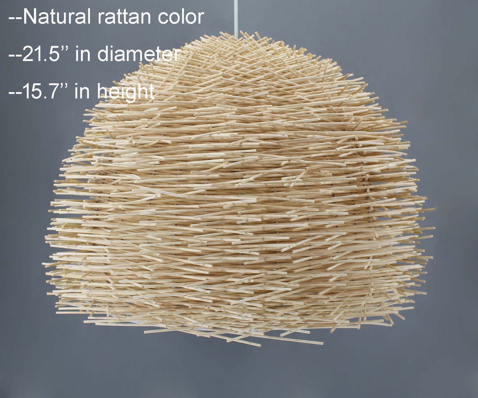 New Bird Nest Pendant Lights Rustic Rattan Pendant Light - Etsy