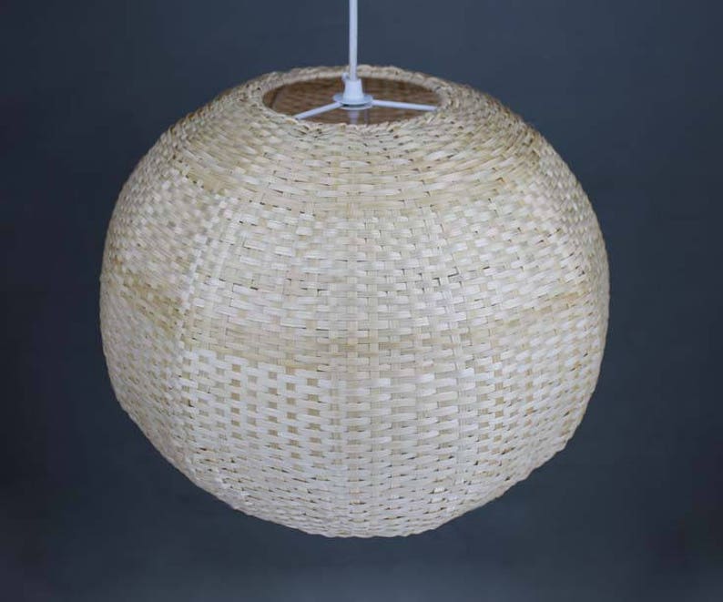 Bamboo Sphere Pendant Lights-bamboo Lamps-rustic - Etsy