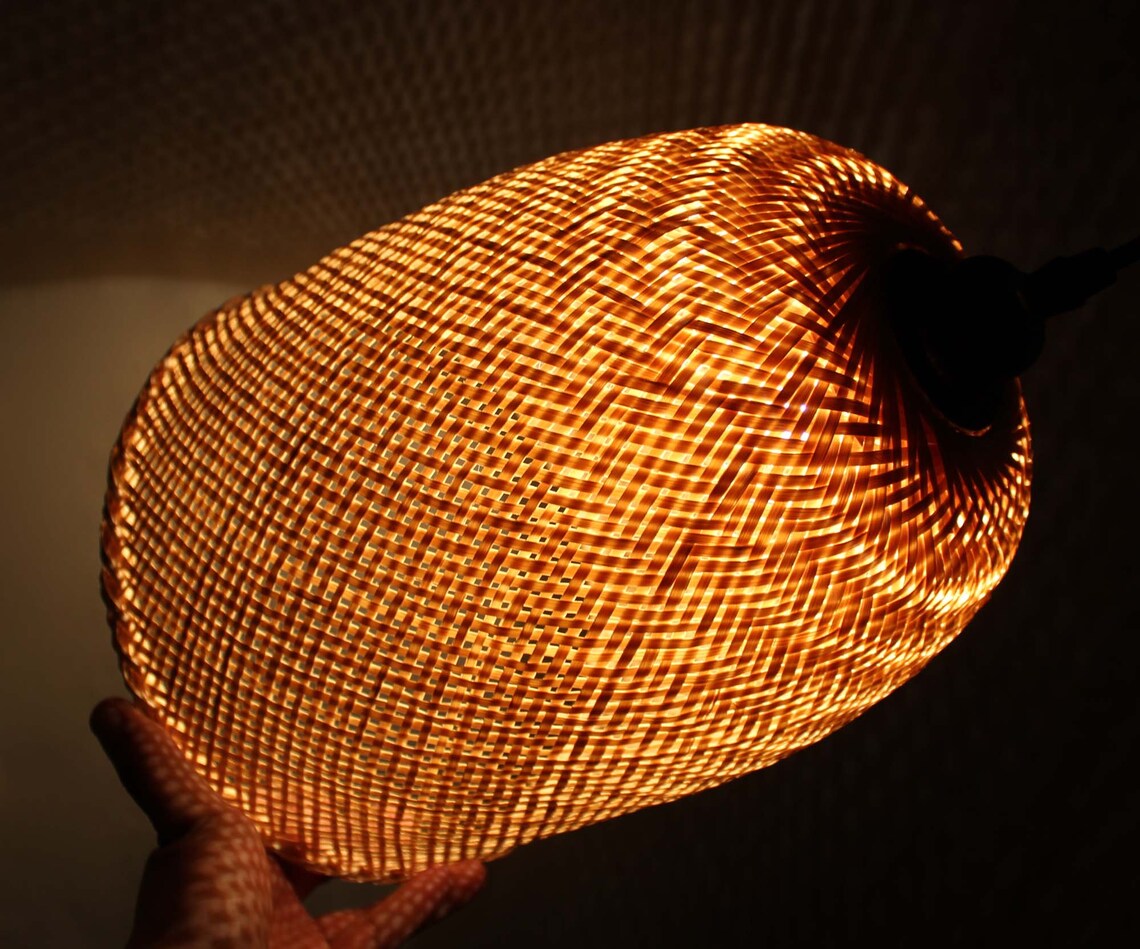 Basket Bamboo Lighting Fixtures Bamboo Crafts Bamboo - Etsy