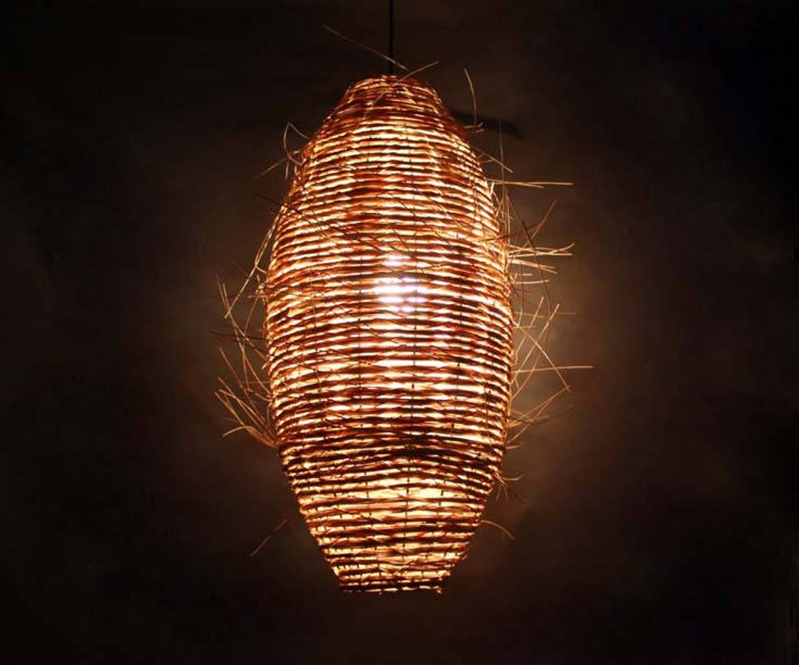 Romantic Cocoon Shape Rattan Pendant Lights-wild Style - Etsy