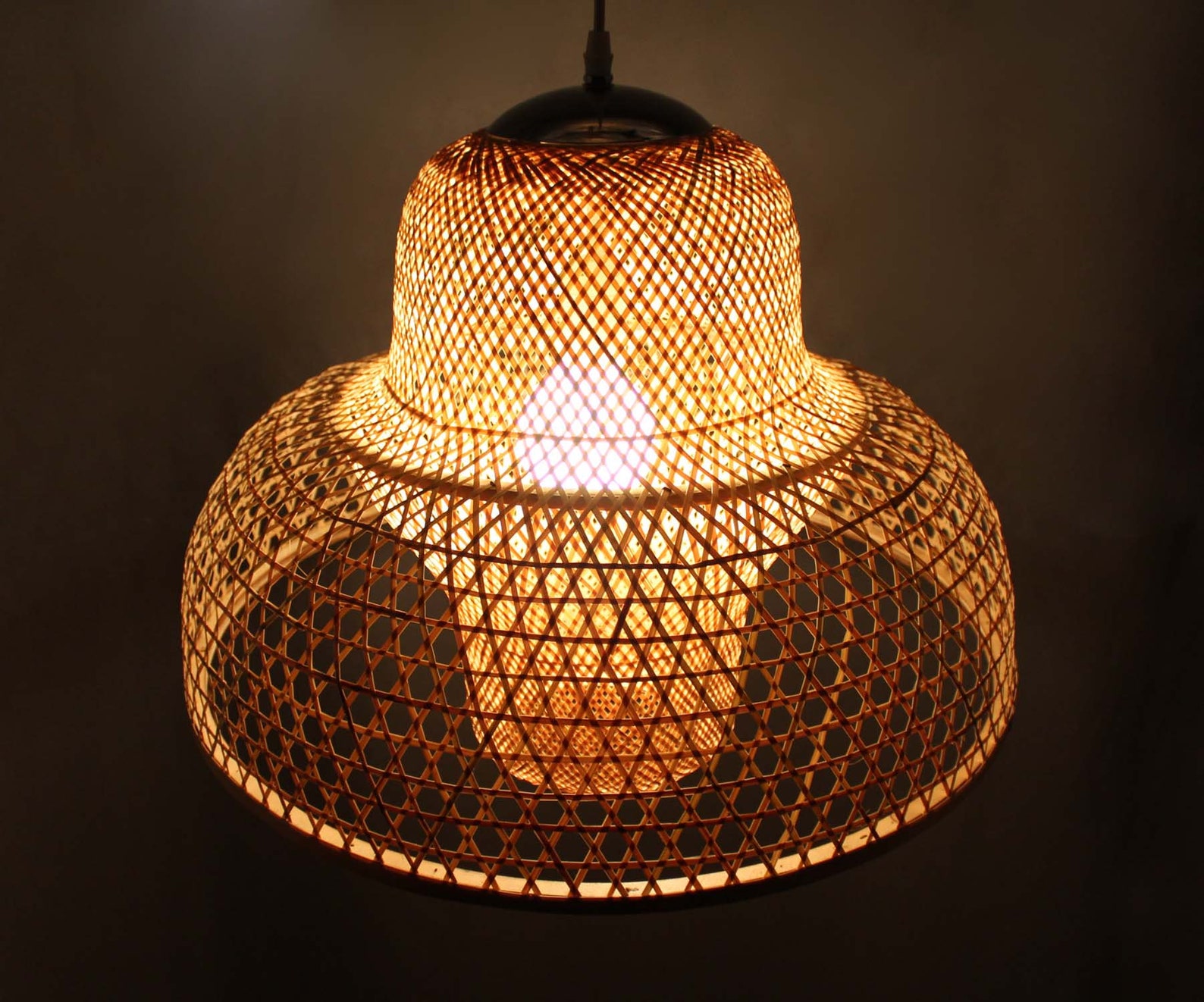 Hot Pot-shaped Bamboo Pendant Lights Rustic Bamboo Pendant | Etsy