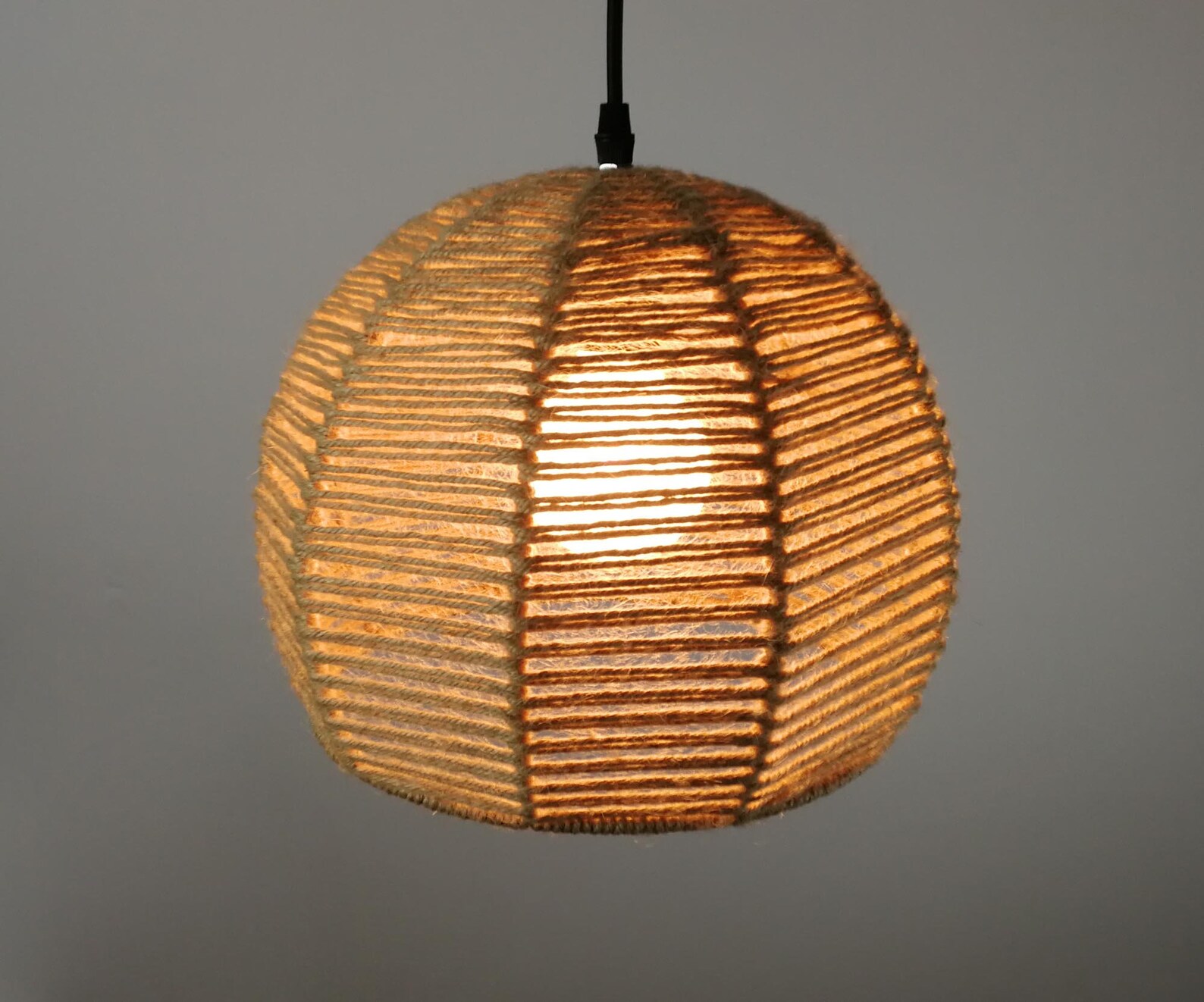 Rope Pendant Light Hand Woven Handwoven Hemp Rope Pendant | Etsy