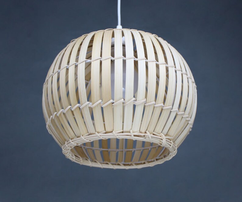 Bamboo Sphere Pendant Lights-pendant Lamp-ceiling - Etsy