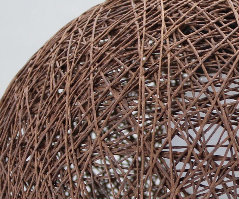 Brown Hemp Rope Sphere Lighting Rope Lighting Ball | Etsy