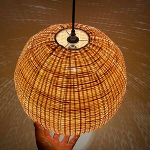 Bamboo Sphere Pendant Lights-bamboo Lamps-rustic Lighting-decor ...