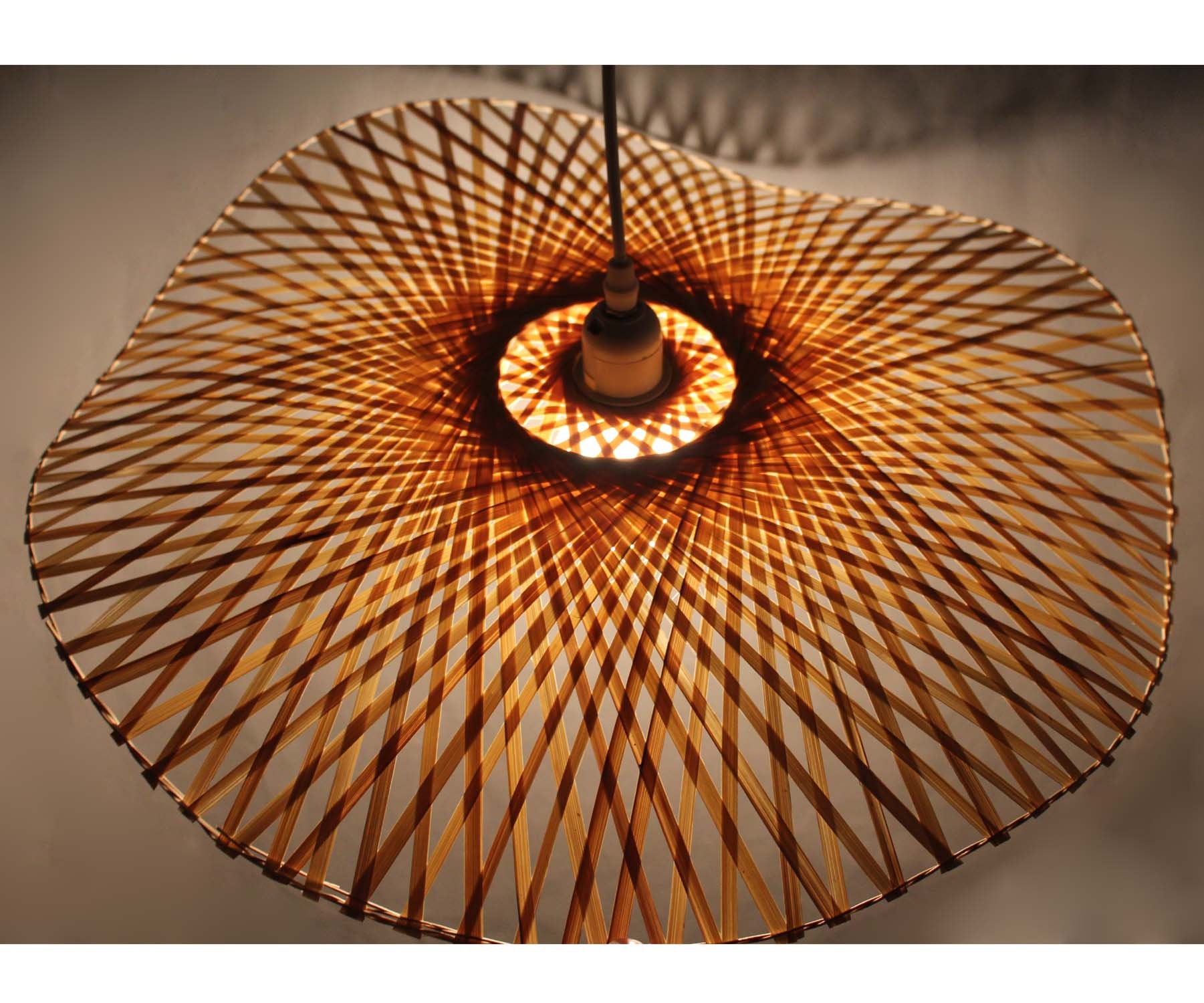 Creative Bamboo Wave-shaped Pendant Light Hall Decor | Etsy