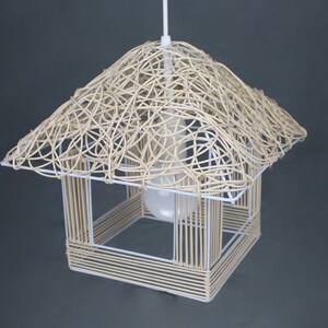 Small House Shape Rattan Pendant Lights-hand Woven Rattan Lamps-rattan ...