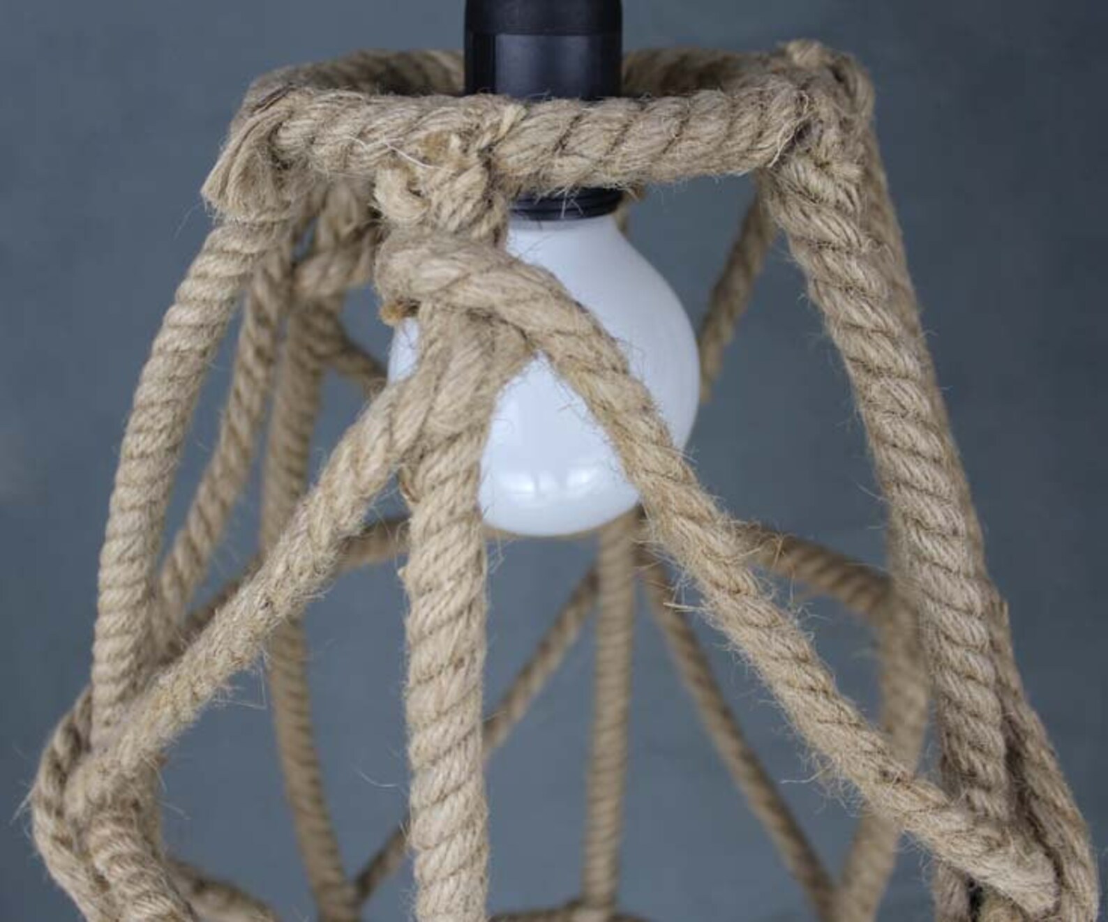Hand Woven From Hemp Rope Sample Modern Style Decor Lighting | Etsy