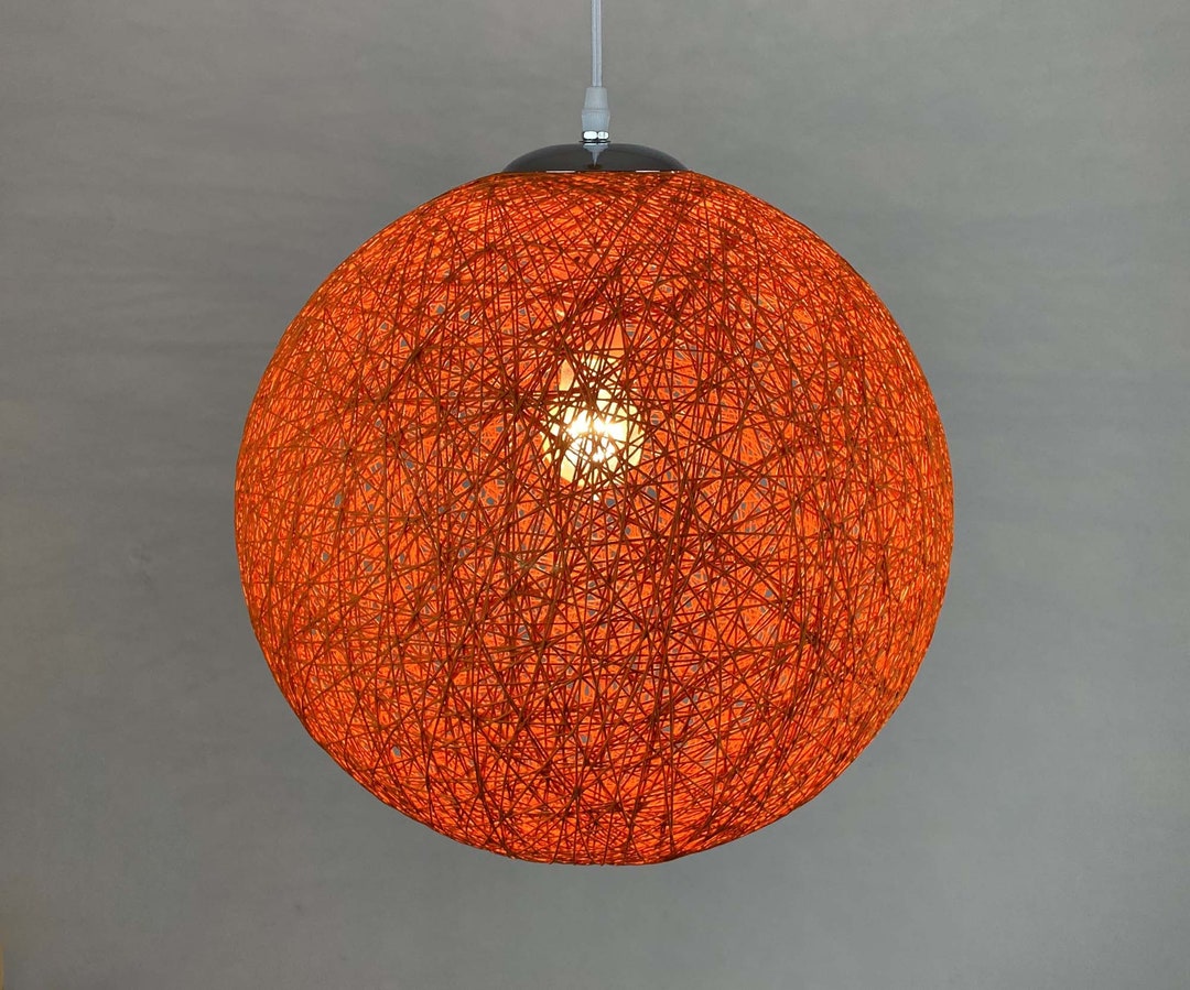 Orange Ball Pendant Light Hang Ball Lighting Home Spherical Lighting ...