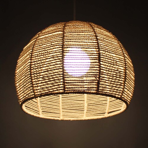Light Brown Paper Rope Pendant Light Hand Woven Rope - Etsy