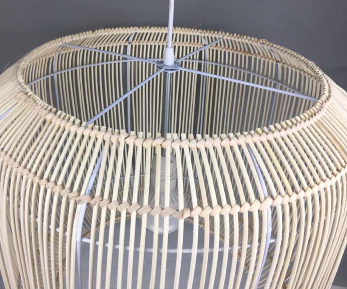 Handmade Rattan Pendant Lighting Rattan Lamp Fixture - Etsy