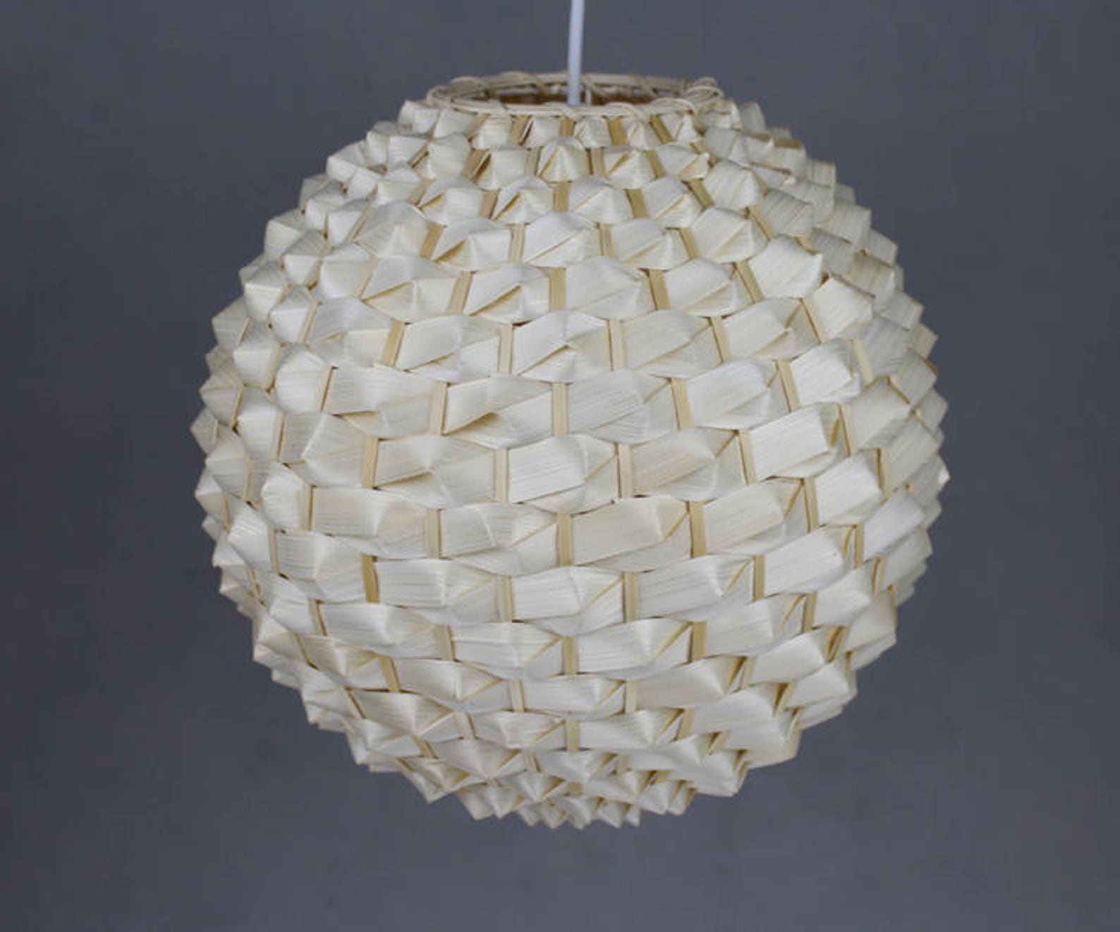Diameter 13.7 Inches-bamboo Sphere Pendant Lighting-bamboo | Etsy