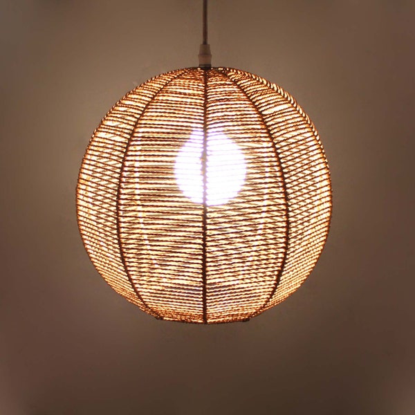 Rope Pendant Light - Etsy