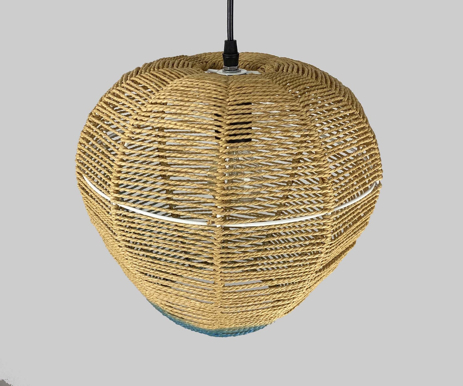 Light Brown Paper Rope Pine Cone Pendant Lights Rustic - Etsy