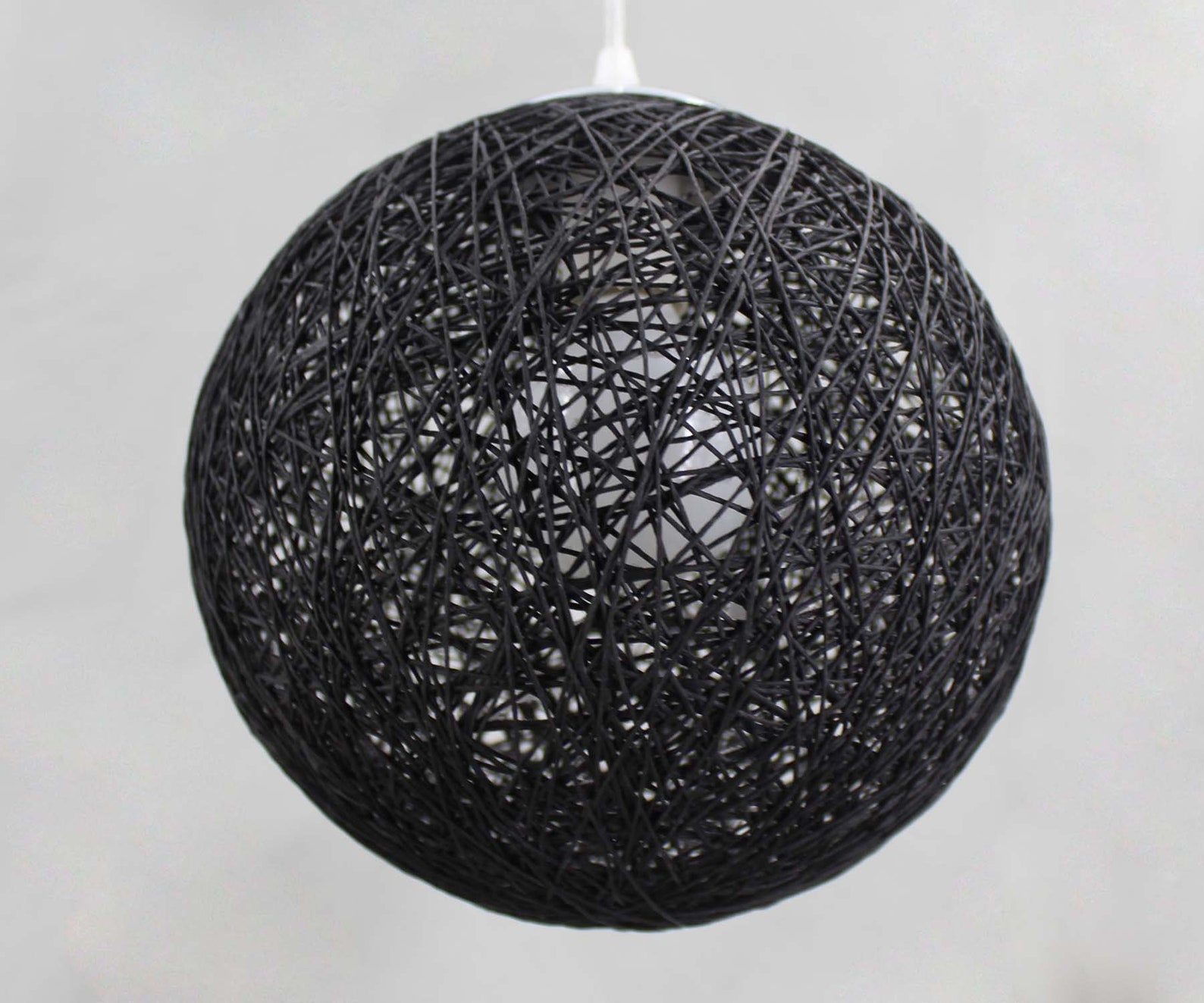 White or Black Rope Pendant Light Spherical Lighting - Etsy