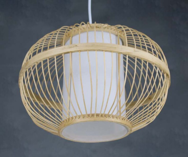 Ball Shape Bamboo Andhandmade Pendant Lamp One E27 Lighting | Etsy